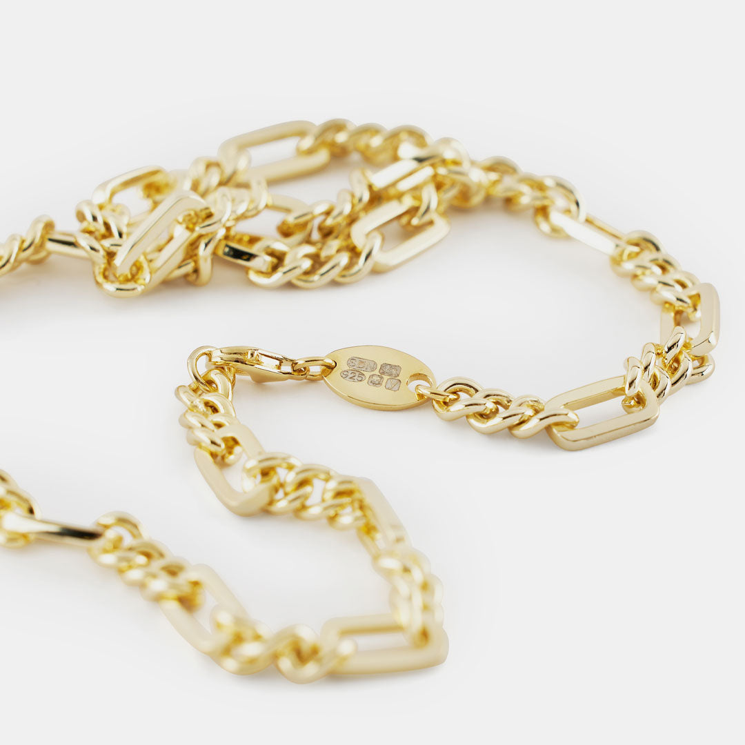Gold Track Chain Necklace – Serge DeNimes