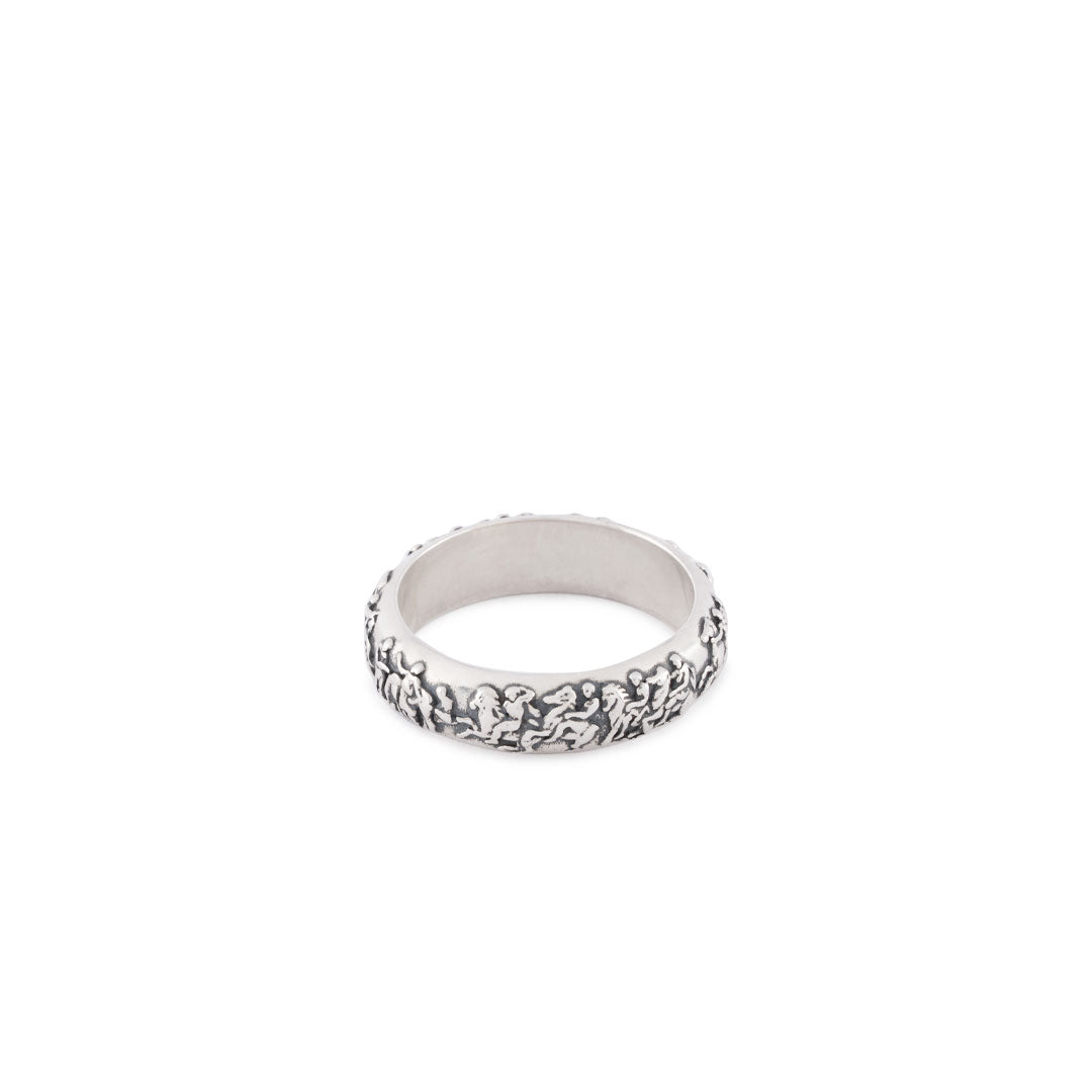 Silver Frieze Ring | Men’s 925 Sterling Silver | Serge DeNimes