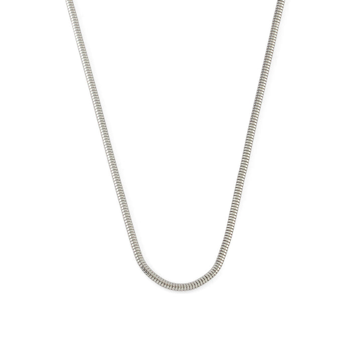 Silver Rounded Snake Chain – Serge DeNimes