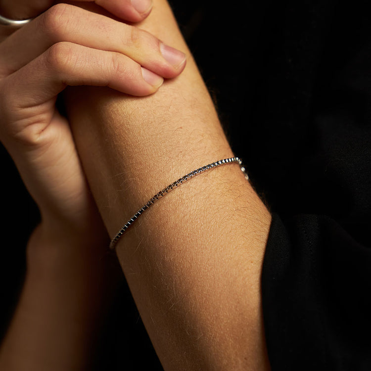 Silver Box Chain Bracelet – Serge DeNimes